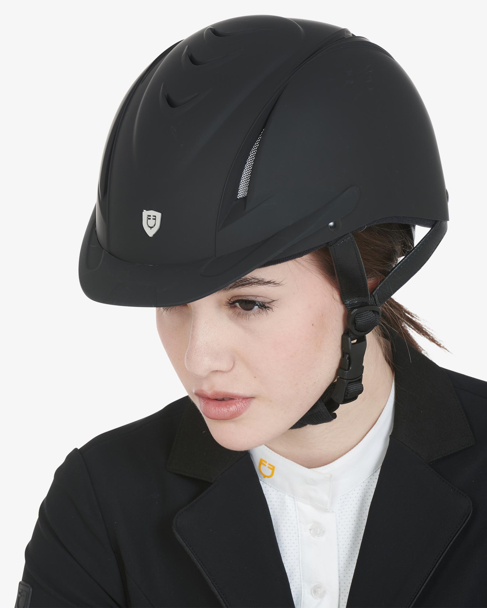 Ultra light helmet front logo | Shop | Equestro