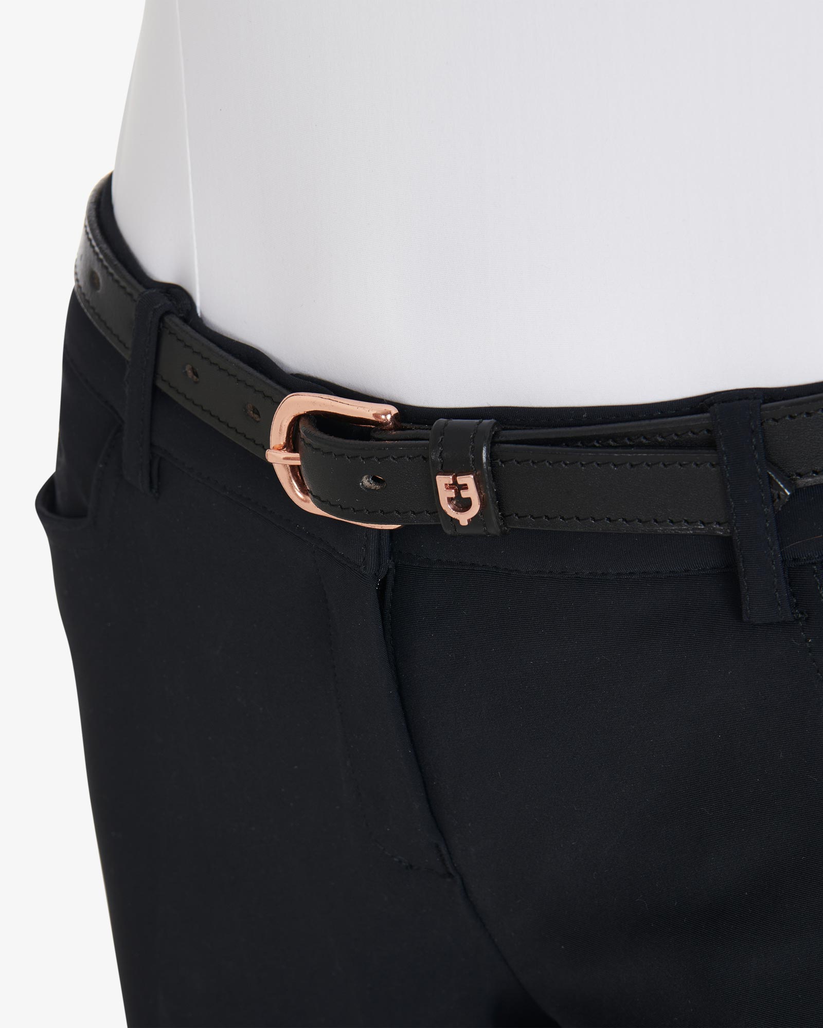 Leather belt with rose gold clincher | Shop | Equestro