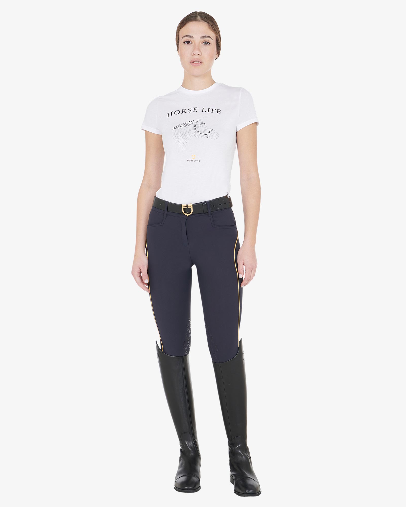 Women's slim fit breeches with piping | Shop | Equestro