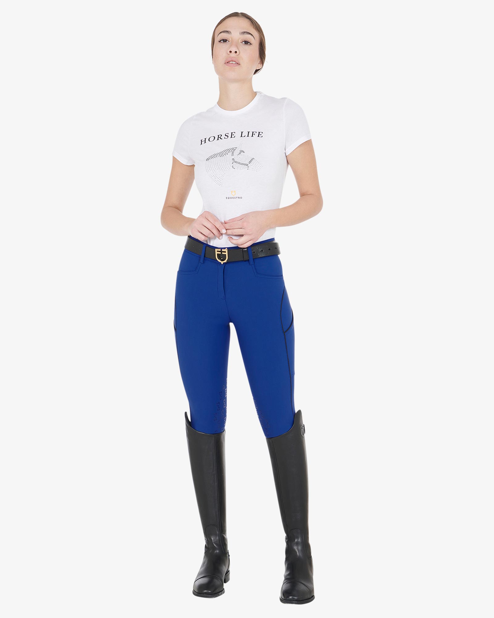 Women's slim fit breeches with piping | Shop | Equestro