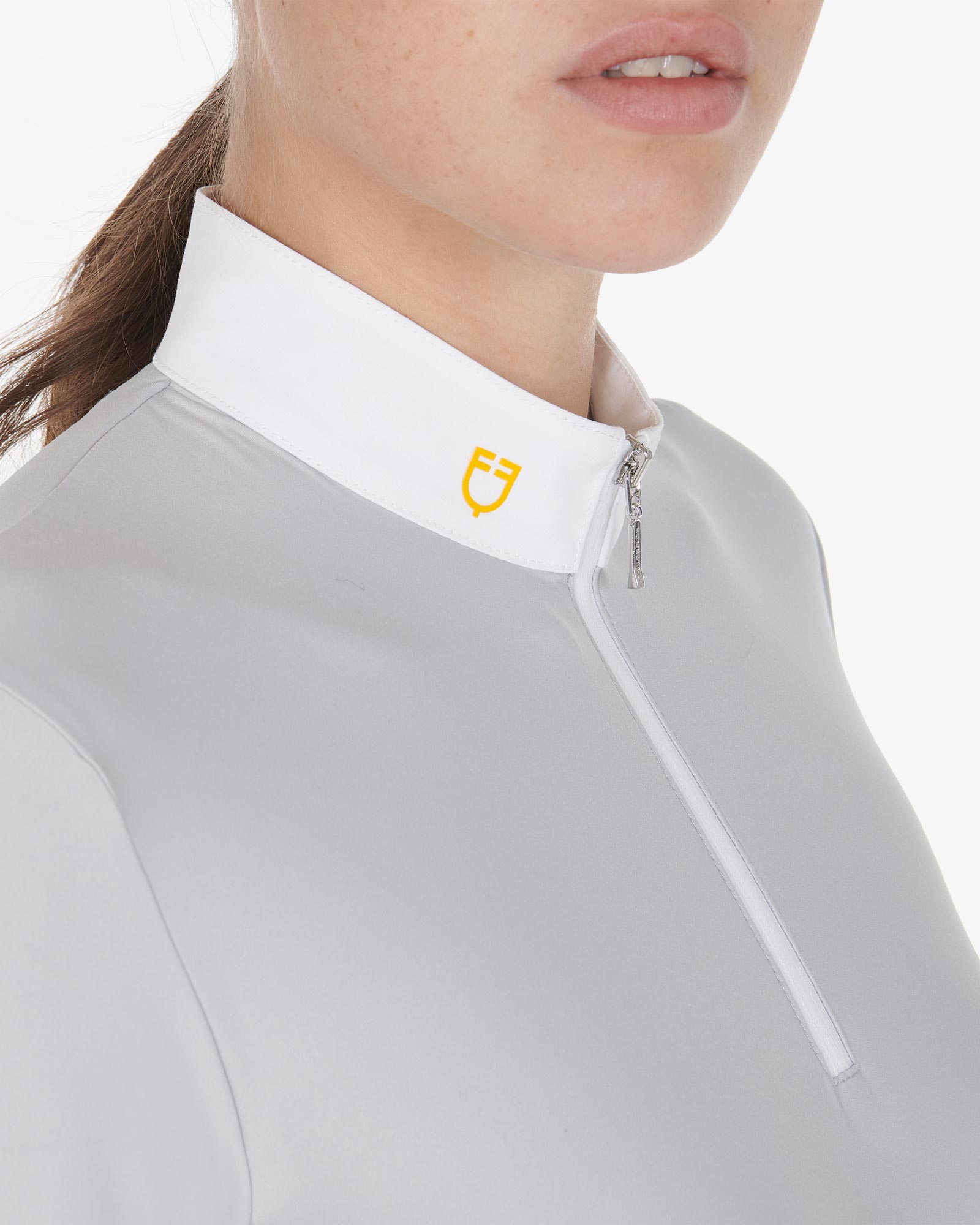 Polo donna in tessuto tecnico felpato | Shop | Equestro