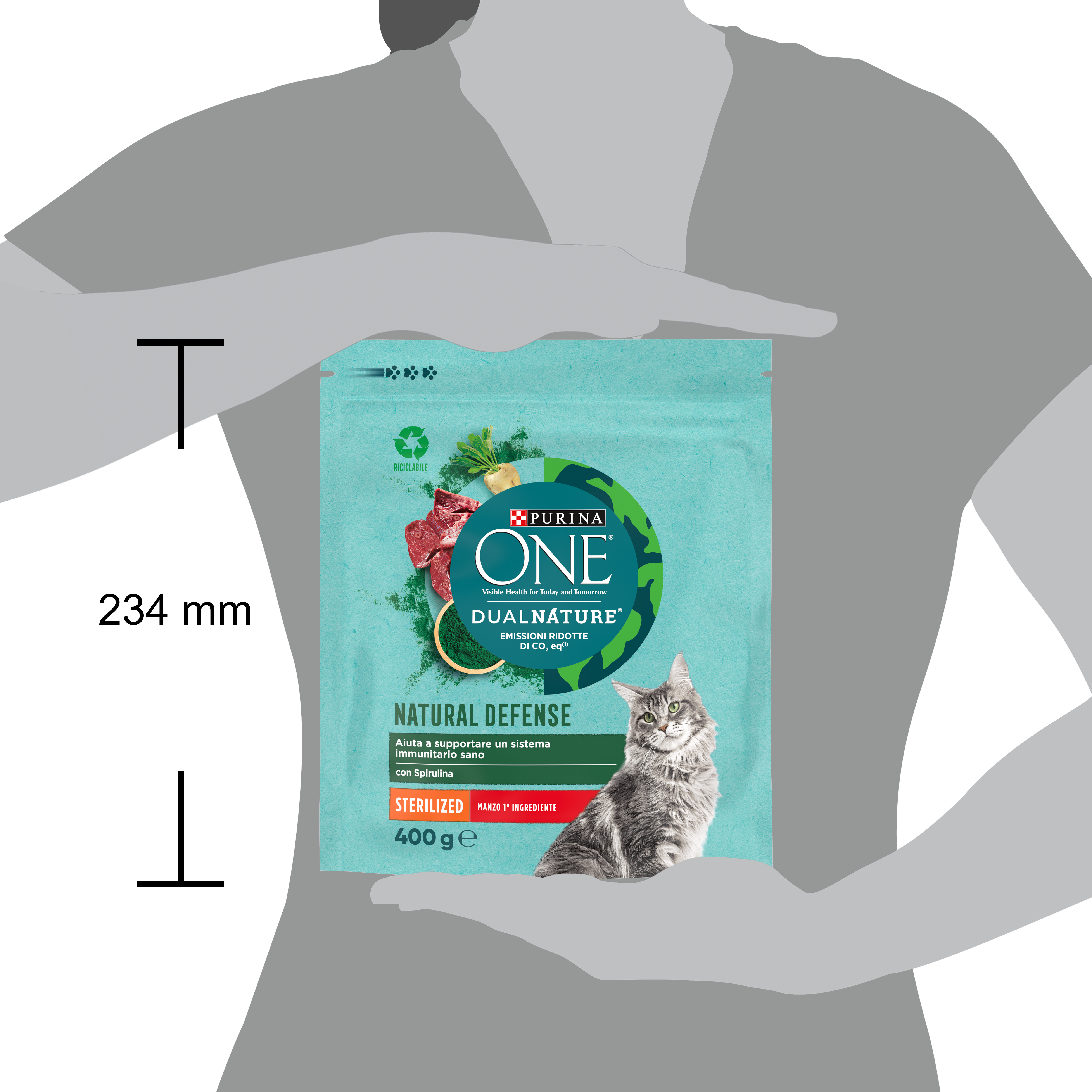 Purina ONE DualNature Sterilizzato 400g Manzo