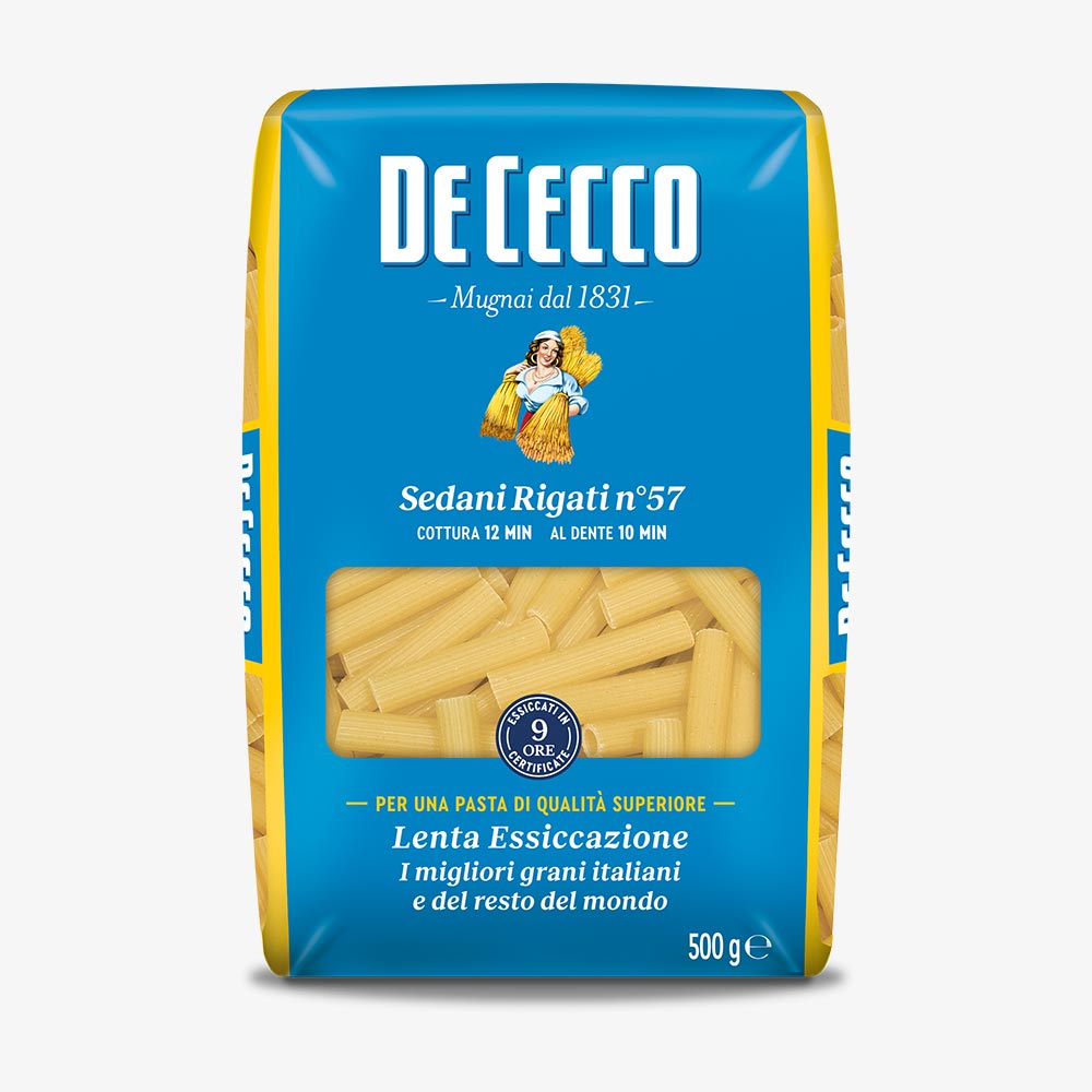Pasta di semola di grano duro - Sedani Rigati n° 57, De Cecco