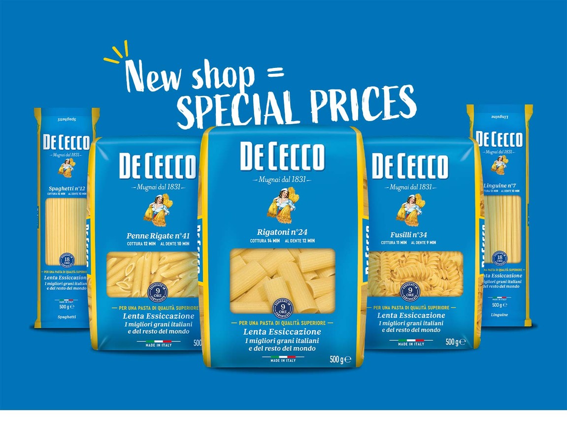 De Cecco Shop | Pasta, sauces, flour, oil, baked products